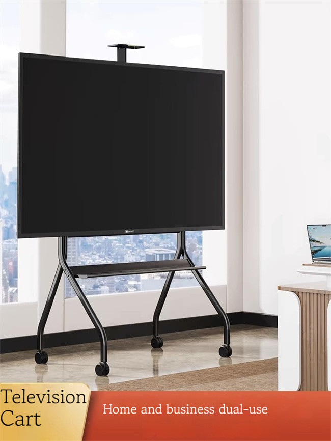 86 Inch OLED Rolling TV Cabinet Stand Mobile Heavy Duty TV Trolley Cart ...